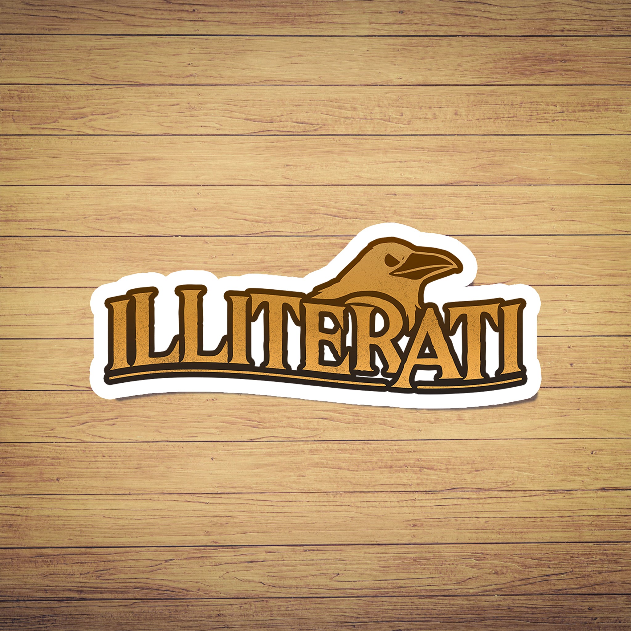 Illiterati [Board Game] Logo Sticker – Gap Closer Games